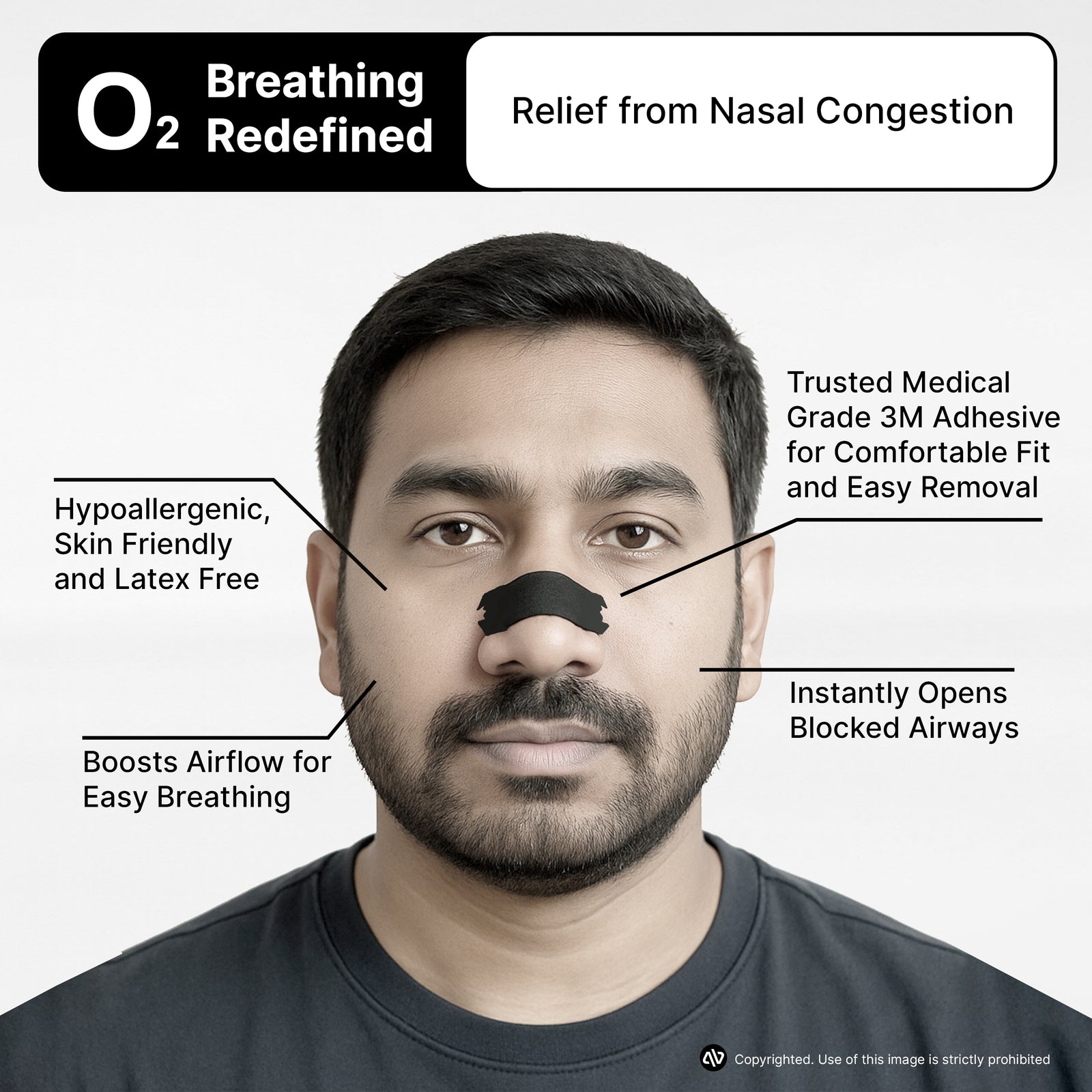 Nasal Strips for Better Breathing & Snoring Relief - Atovio