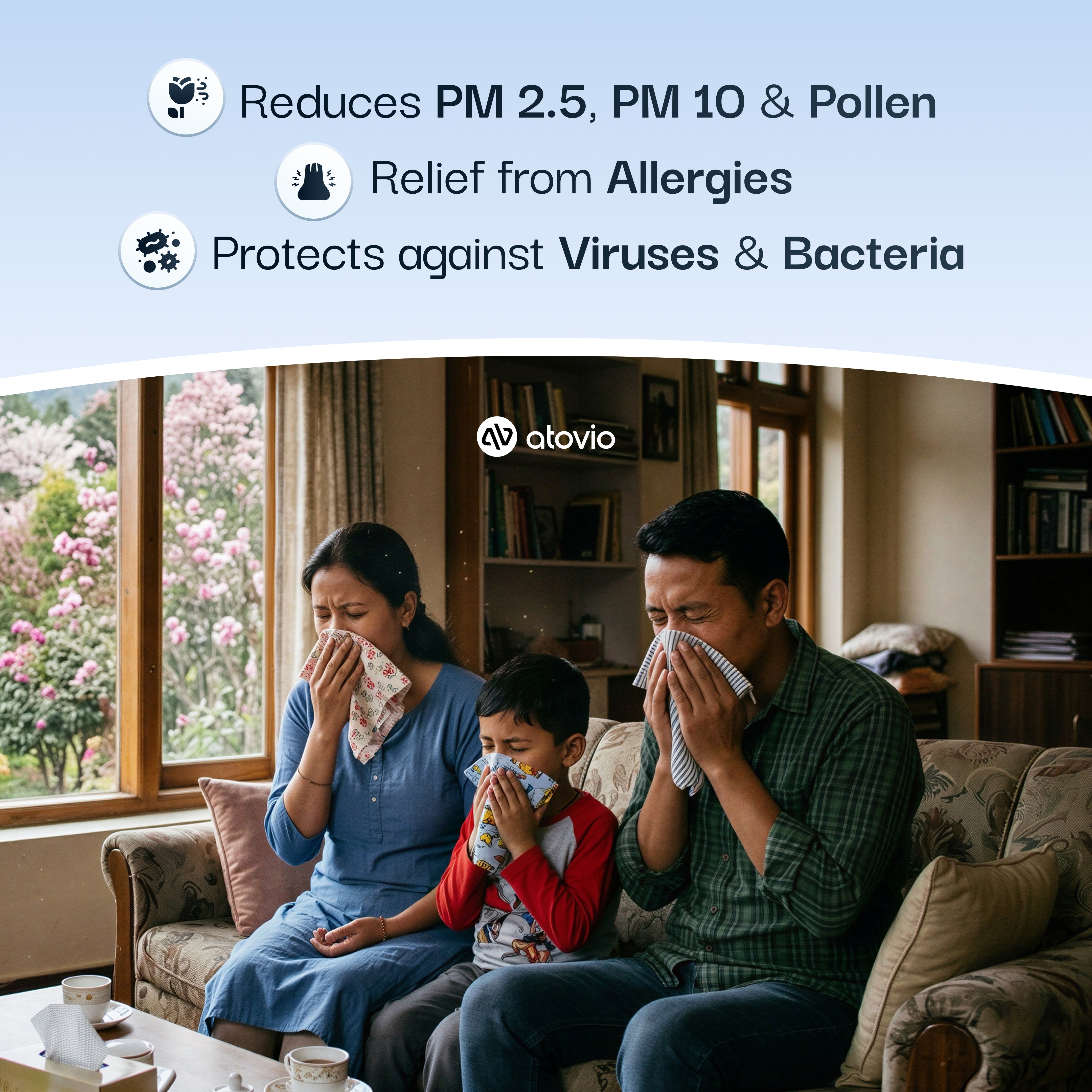 Portable Air Purifier – Travel-Friendly & Compact – Atovio